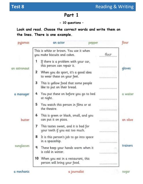 Tổng hợp đề thi flyers speaking test | PDF