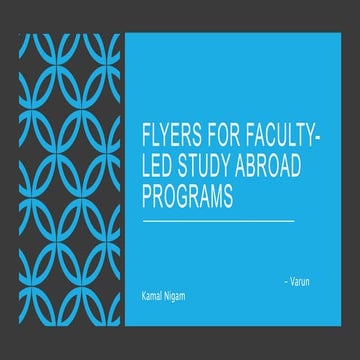 Flyers for faculty led study abroad programs | PPTX
