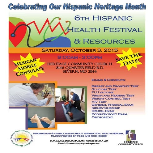 Hispanic Heritage Month Health Fair - Severn | PDF