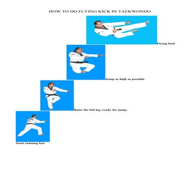 How to do flying kick in Taekwondo | DOC