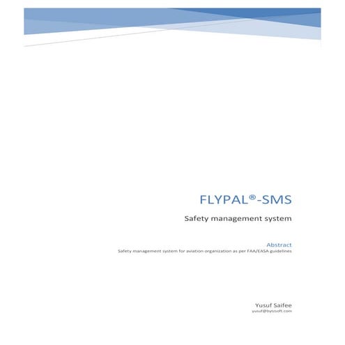 Flypal Safety Management System (SMS) | PDF | Aviation Industry ...