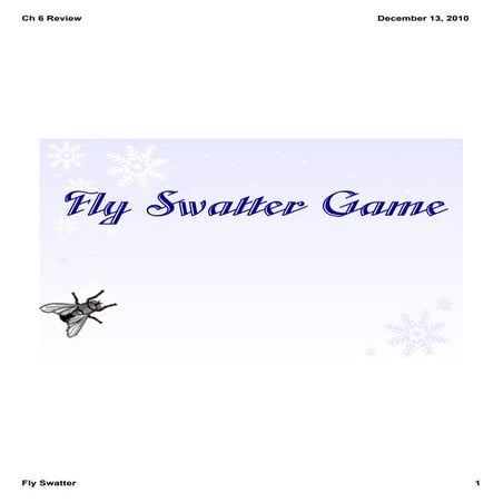 Fly swatter game | PDF