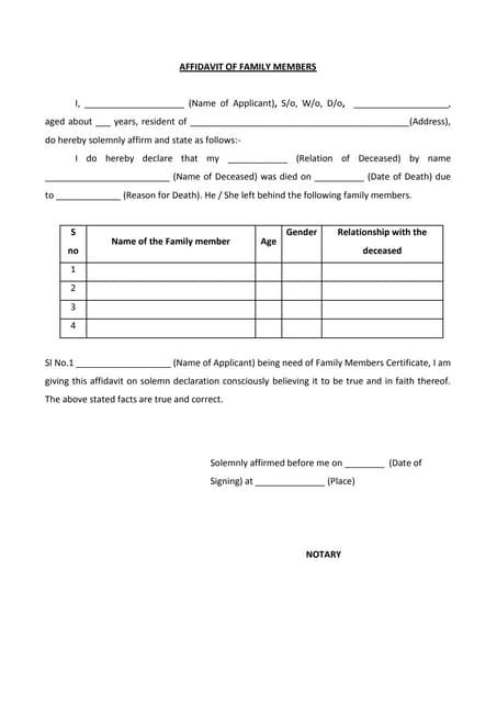 Affidavit for name mistake/misprint in result or any other document | DOCX