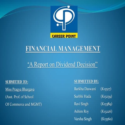 Financial management | PPTX