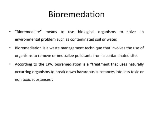 Bioremediation of oil spills | PPTX