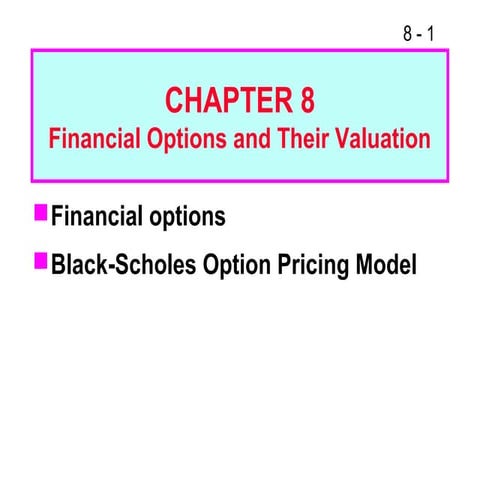 Fm11 ch 08 financial options and their valuation | PPT