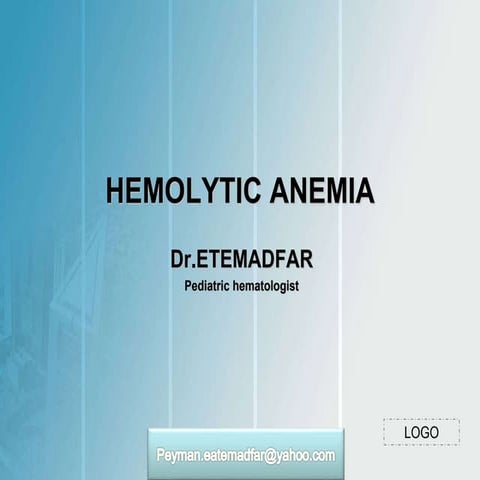 Hemolytic anemia | PPTX