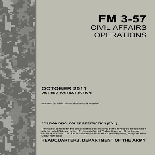 Fm 3 57 civil affairs ops. | PDF