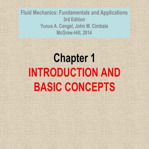 Cengel_Fluid_Dynamics_Chapter_Slides_One | PDF