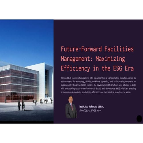 Facility Management Asia Conference 2024 | PDF