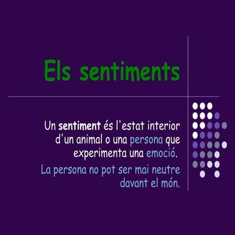 Els sentiments | PPT