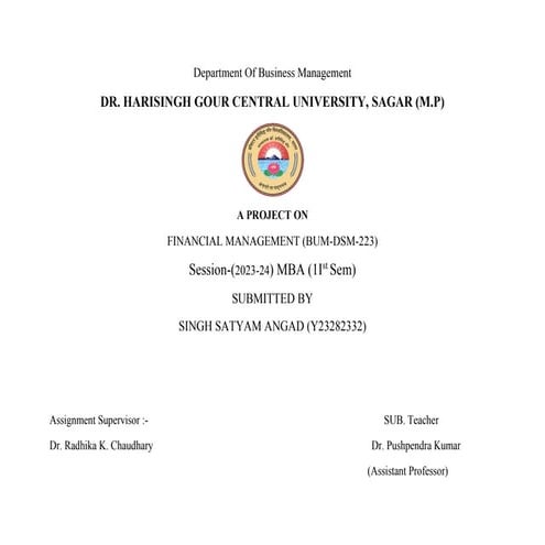 Financial Leverage Of DLF company year 2023 and 2024 | PPT