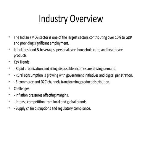 Equity Research Report on FMCG sector | PDF