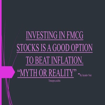Fmcg stock and inflation by jayadev nair | PPTX