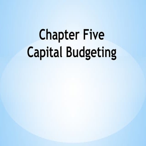 Financial Management I Chapter 5 Capital Budgeting Pptx