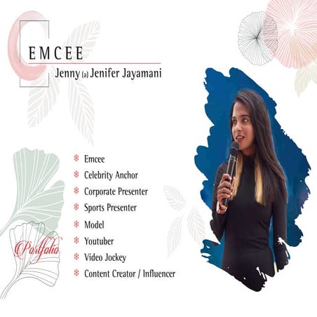 Female Emcee Jenifer from Chennai for Birthday and Corporate Event | PDF
