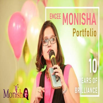 Female Emcee Monisha from Chennai for Birthday and Corporate Event | PDF