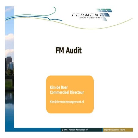 FM Contact Center Audit [Compatibiliteitsmodus] | PDF