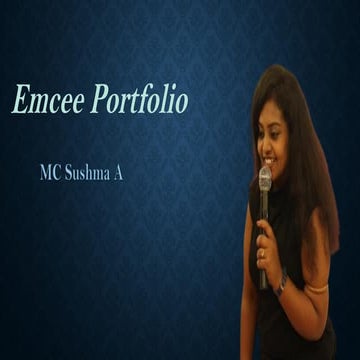 Female Emcee Sushma Managed by Chennai Event Emcees and Entertainers | PPT