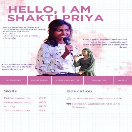 Female Emcee Shakti Priya from Chennai for Birthday and Corporate Event ...