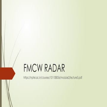 frequency modulated continuous wave (FM-CW) RADAR.pptx