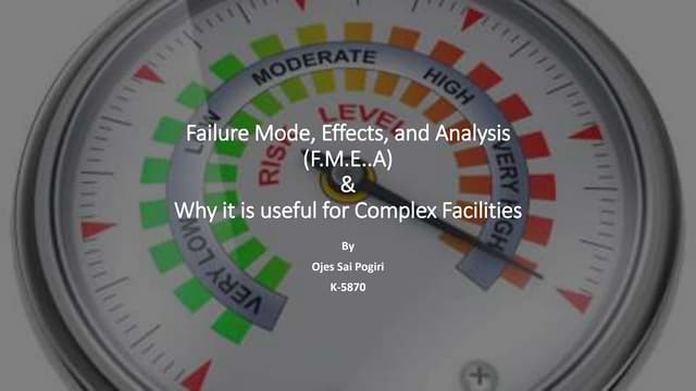 FAILURE MODE EFFECT ANALYSIS | PPTX