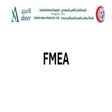 FMEA PPT.pdf presentation for healthcare workers | PDF