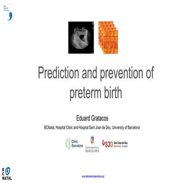 FMFbarcelona2024 - Eduard Gratacós - Prediction and prevention of preterm birth.pdf