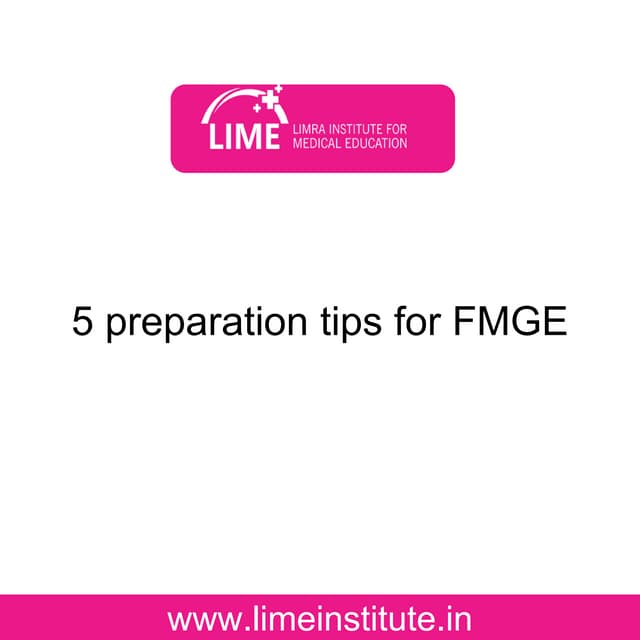 Five Preparation Tips for FMG | PPTX