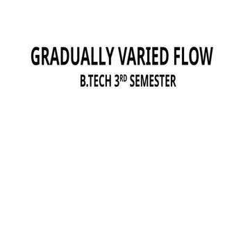 Module-III Varried Flow.pptx GVF Definition, Water Surface Profile ...