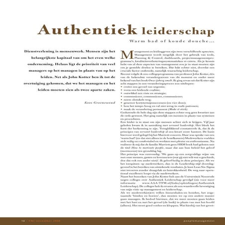 Authentiek Leiderschap | PDF