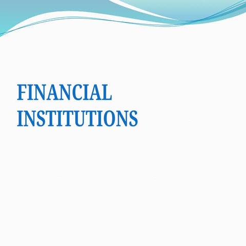 Financial Management Institutions in India | PPTX