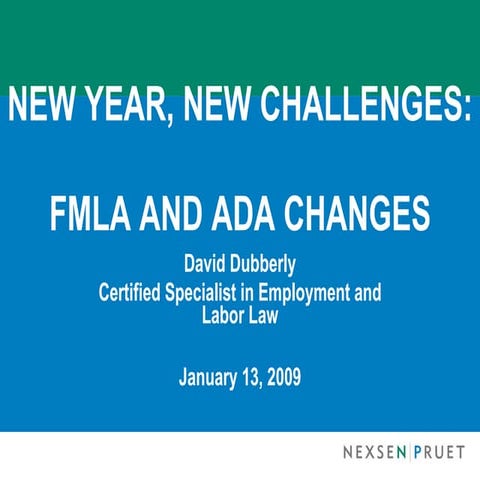 FMLA and ADA Changes | PPT