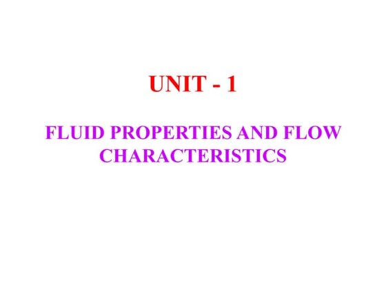Hydraulics Lesson 1 The Fluid Properties | PPTX | Physics | Science