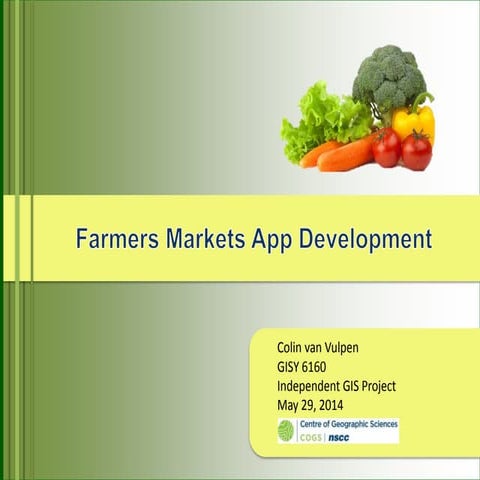 Farmers Markets Web Application | PPTX