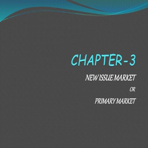 NEW ISSUE MARKET (FMO) | PPTX