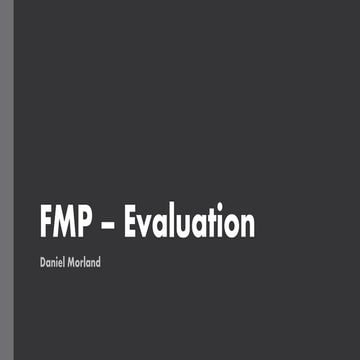 FMP - Evaluation WIP | PPT