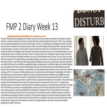 FMP 2 Diary Week 13.pptx