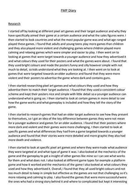 Reflective dairy - personal project | DOCX