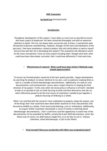 Final Major Project Presentation | PPT