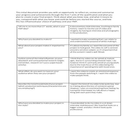 Formal proposal for documentary | DOCX