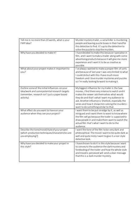 L2 final major project proposal form | PDF