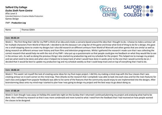 FMP 2 Diary Week 4.pptx