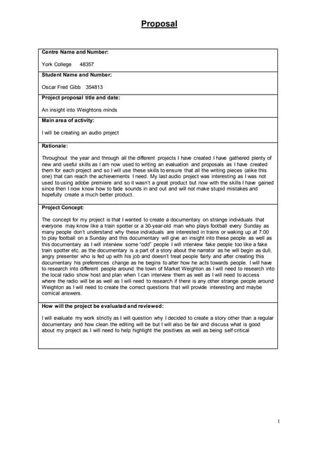 My Project Proposal | PDF