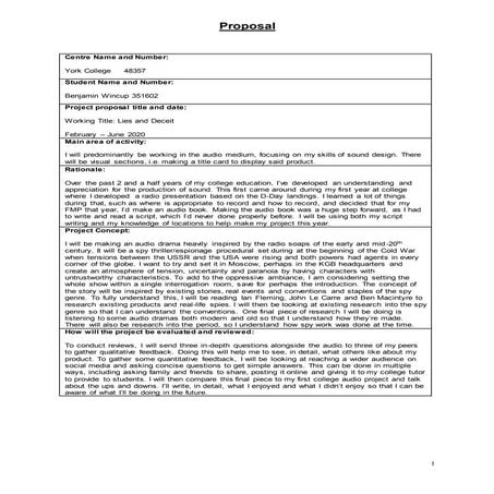 fmp project proposal | PDF