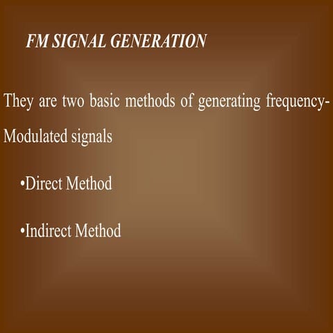few fundamental of frequency modulation ppt | PPT