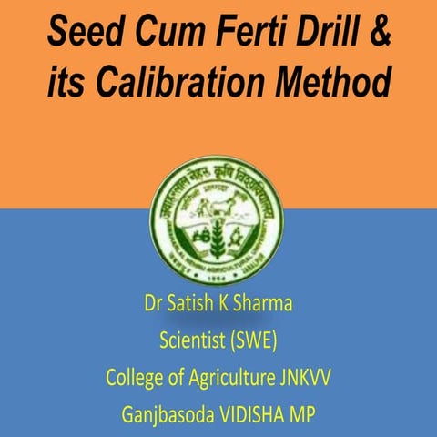 Fmp seed drill | PPT
