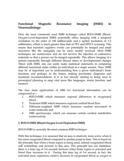 Functional MRI | PPT