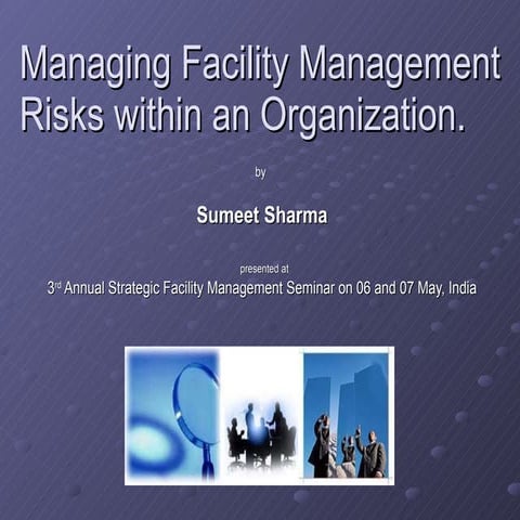Fm Risk Management Sumeet Sharma | PPT