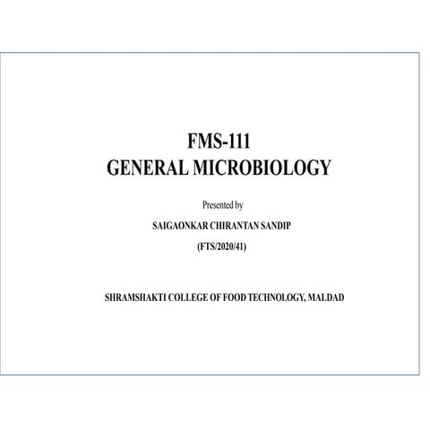 Full course PPT for General microbiology | PPTX